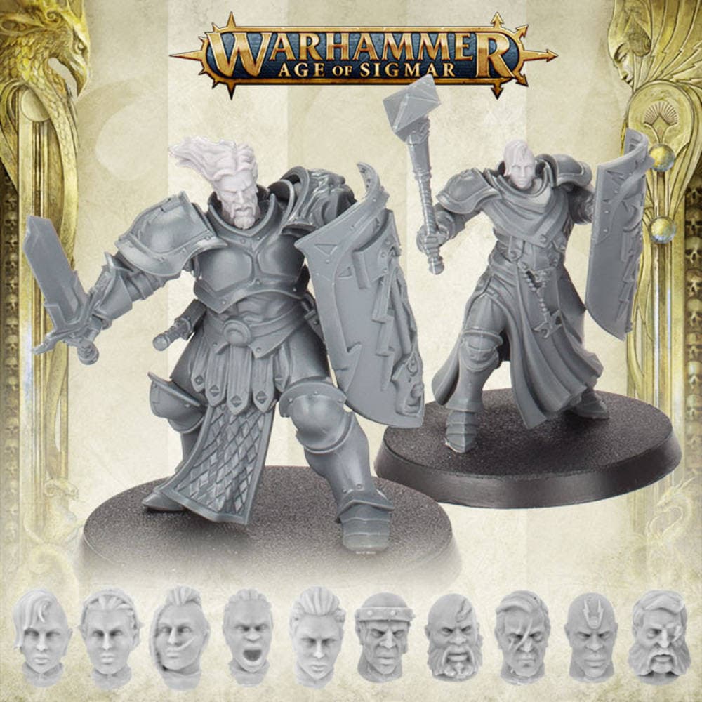 cover image for Forge World pre order : Stormcast heads sets (male/female)